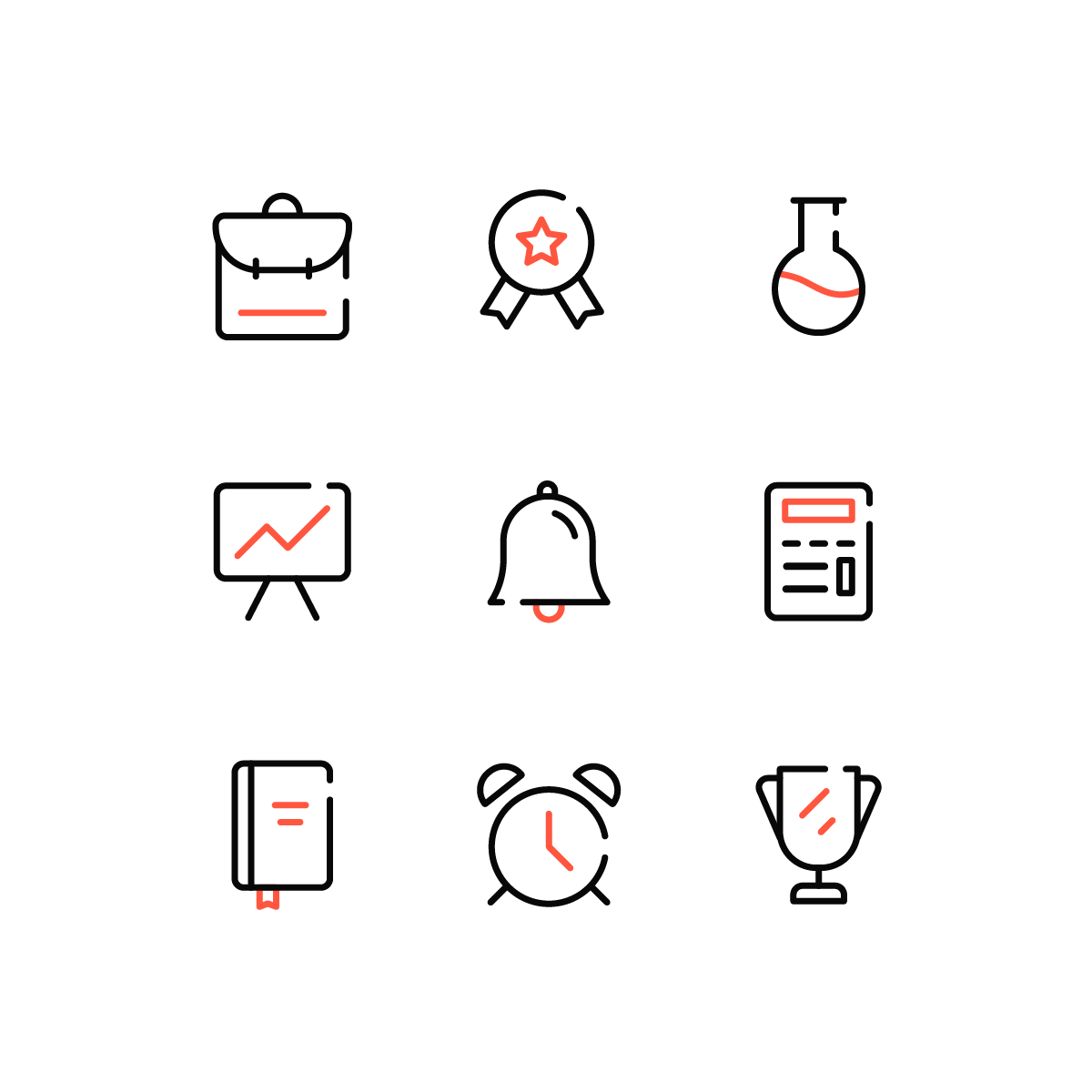 Education Animated Icon Collection Set - JSON, Lottie, MP4, GIF