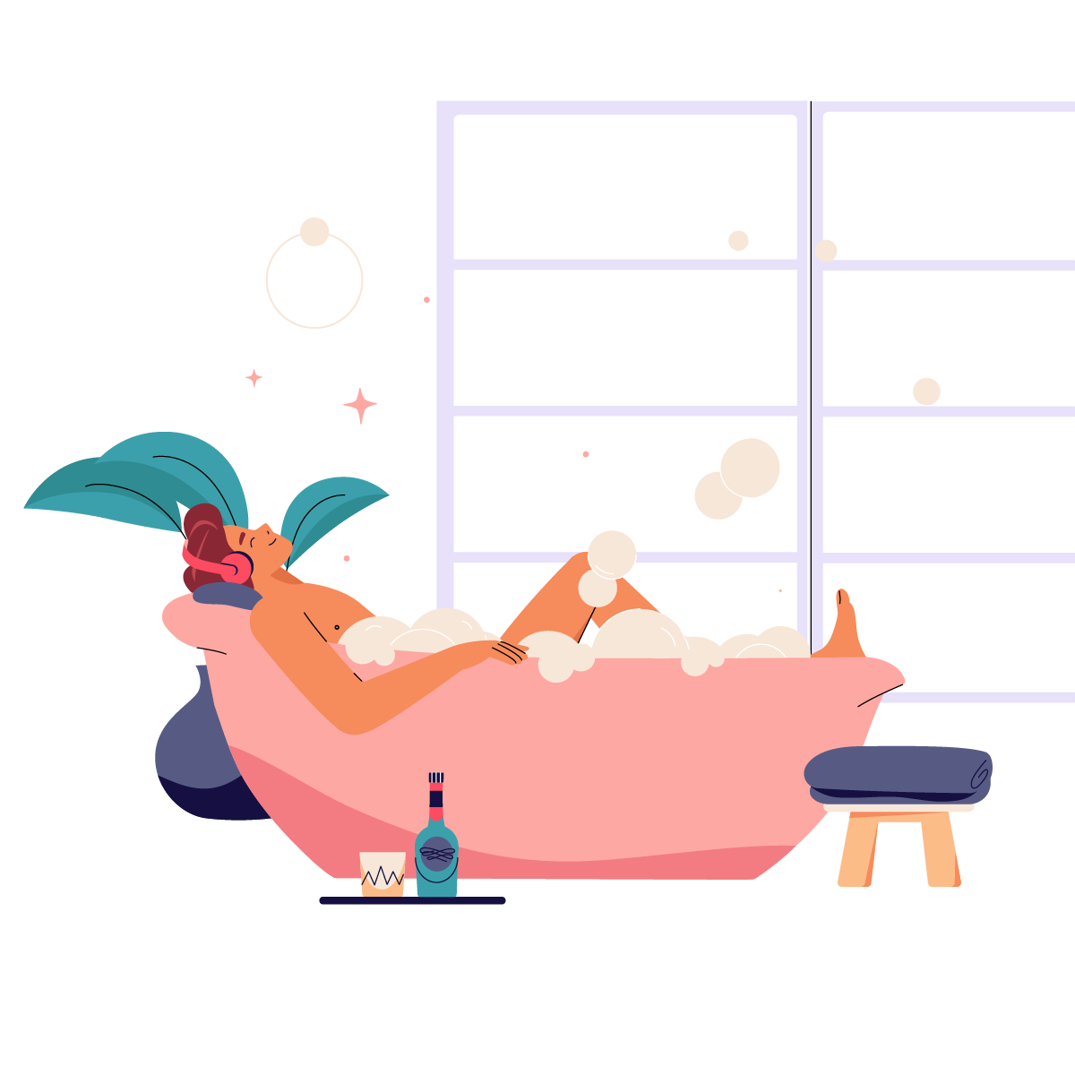 Self Care Animations Set - JSON, Lottie, MP4, GIF