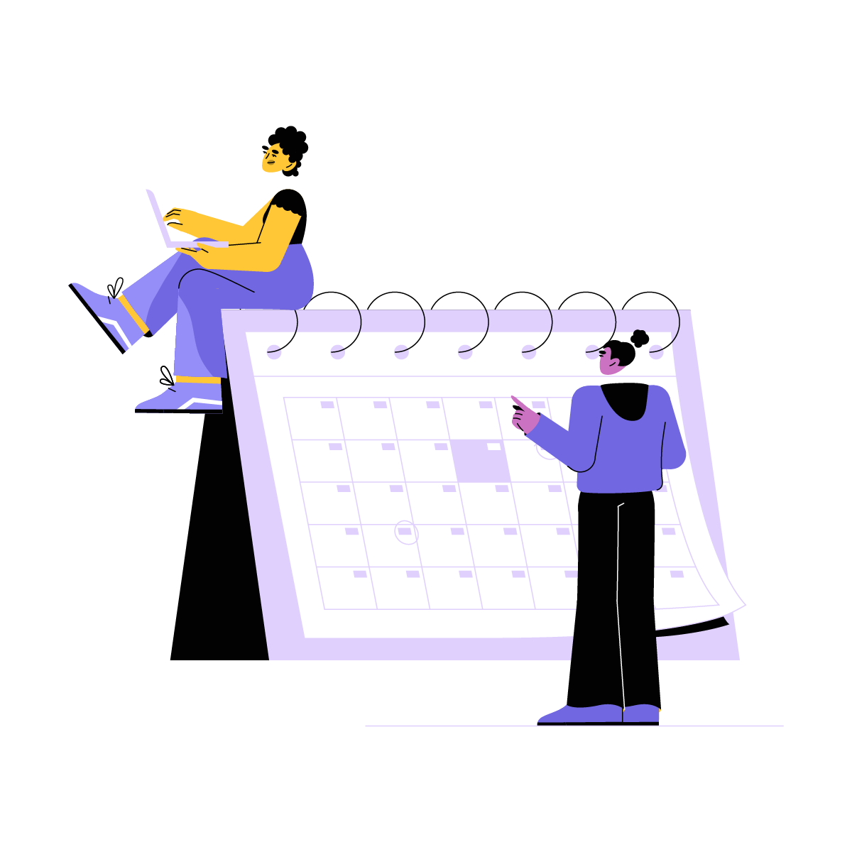 Management Illustrations Set - JSON, Lottie, MP4, GIF