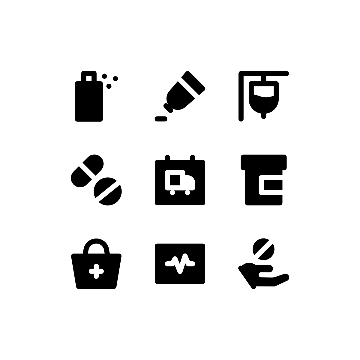 Medical Animated System Icons Set - JSON, Lottie, MP4, GIF