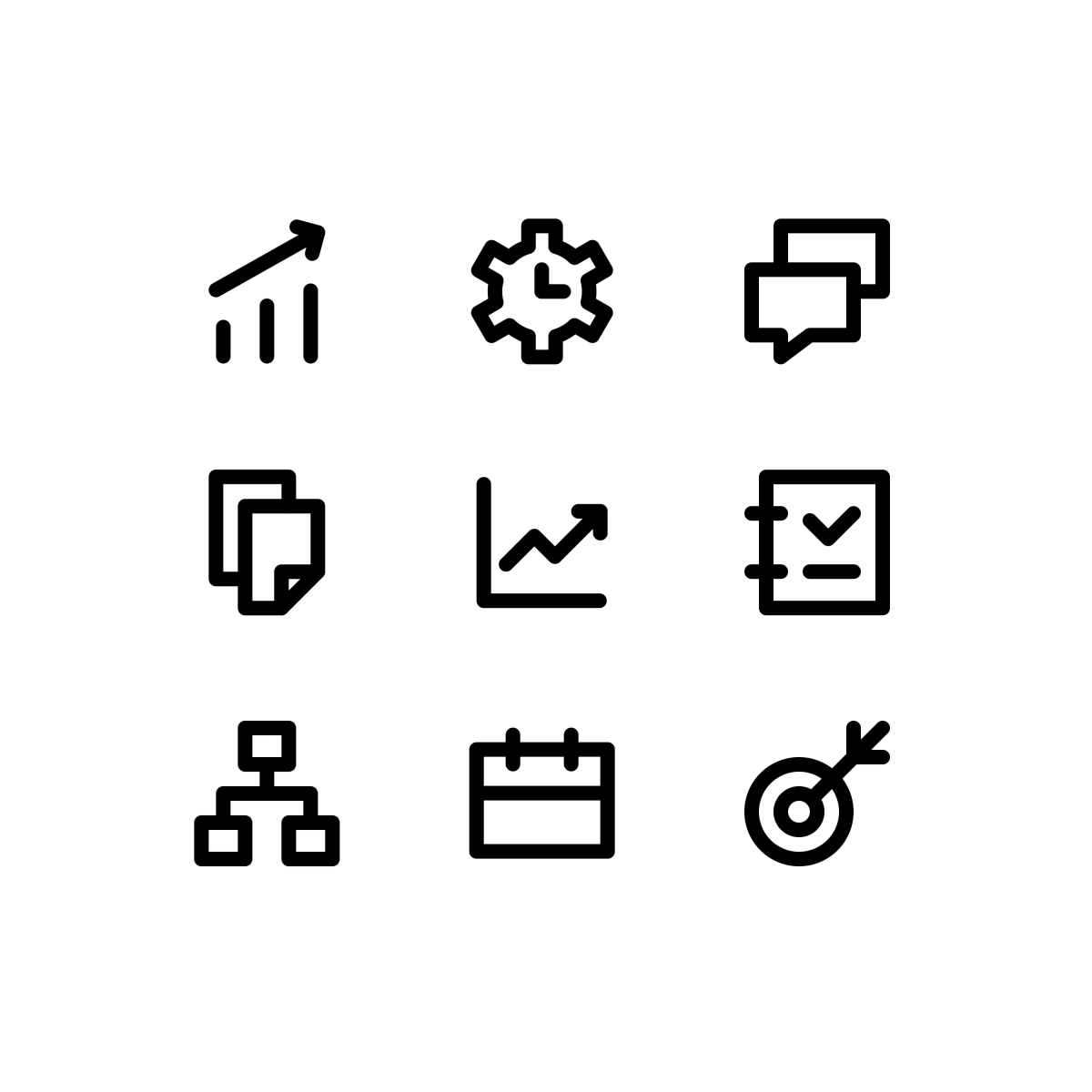 Business Animated System Icons Set - JSON, Lottie, MP4, GIF