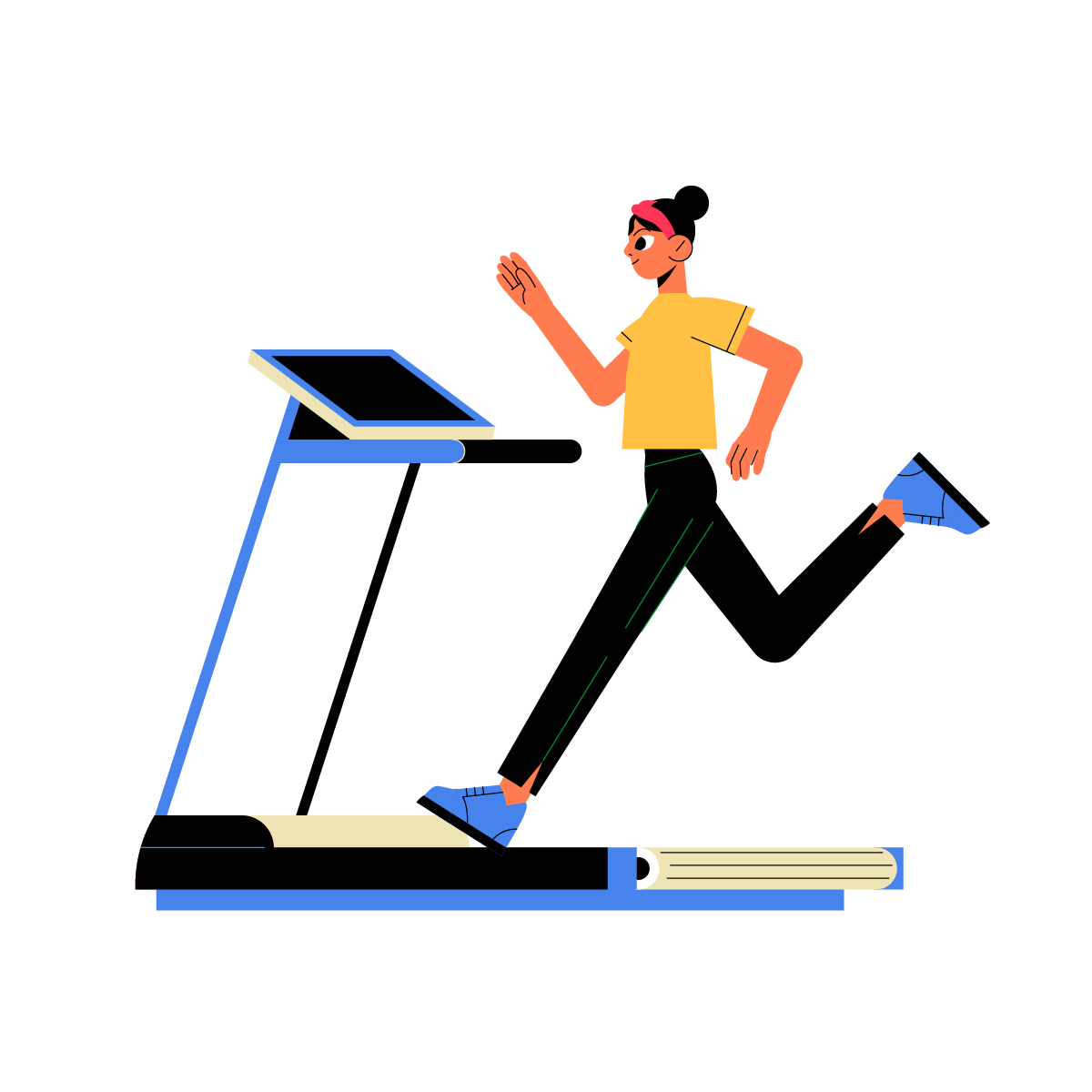 Gym and Fitness Illustrations Set - JSON, Lottie, MP4, GIF