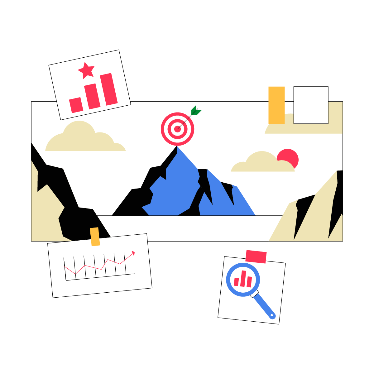 Marketing Strategy Animations Set - JSON, Lottie, MP4, GIF