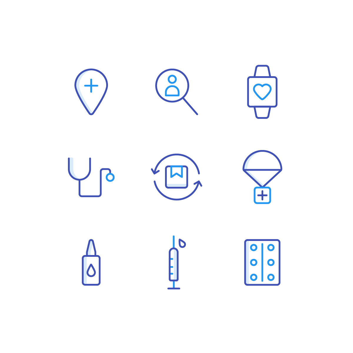 Medical Ecommerce Animated Icons Set - JSON, Lottie, MP4, GIF