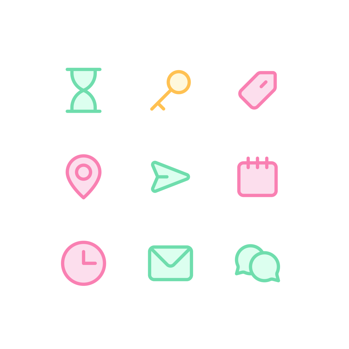 Work Office Animated System Icons Set - JSON, Lottie, MP4, GIF