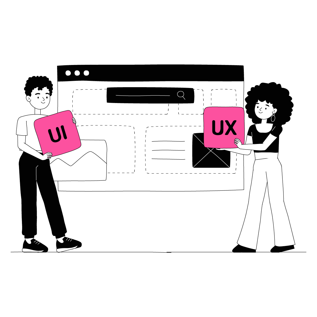 UI & UX Design Illustrations Set - JSON, Lottie, MP4, GIF
