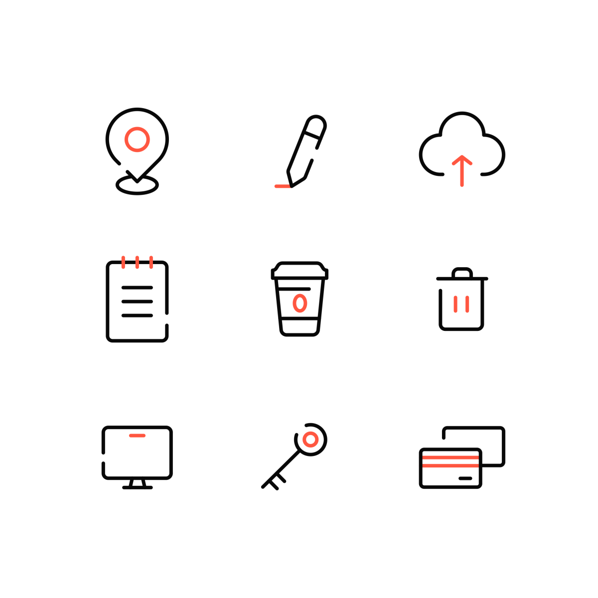 Work Office Animated Icon Pack Set - JSON, Lottie, MP4, GIF