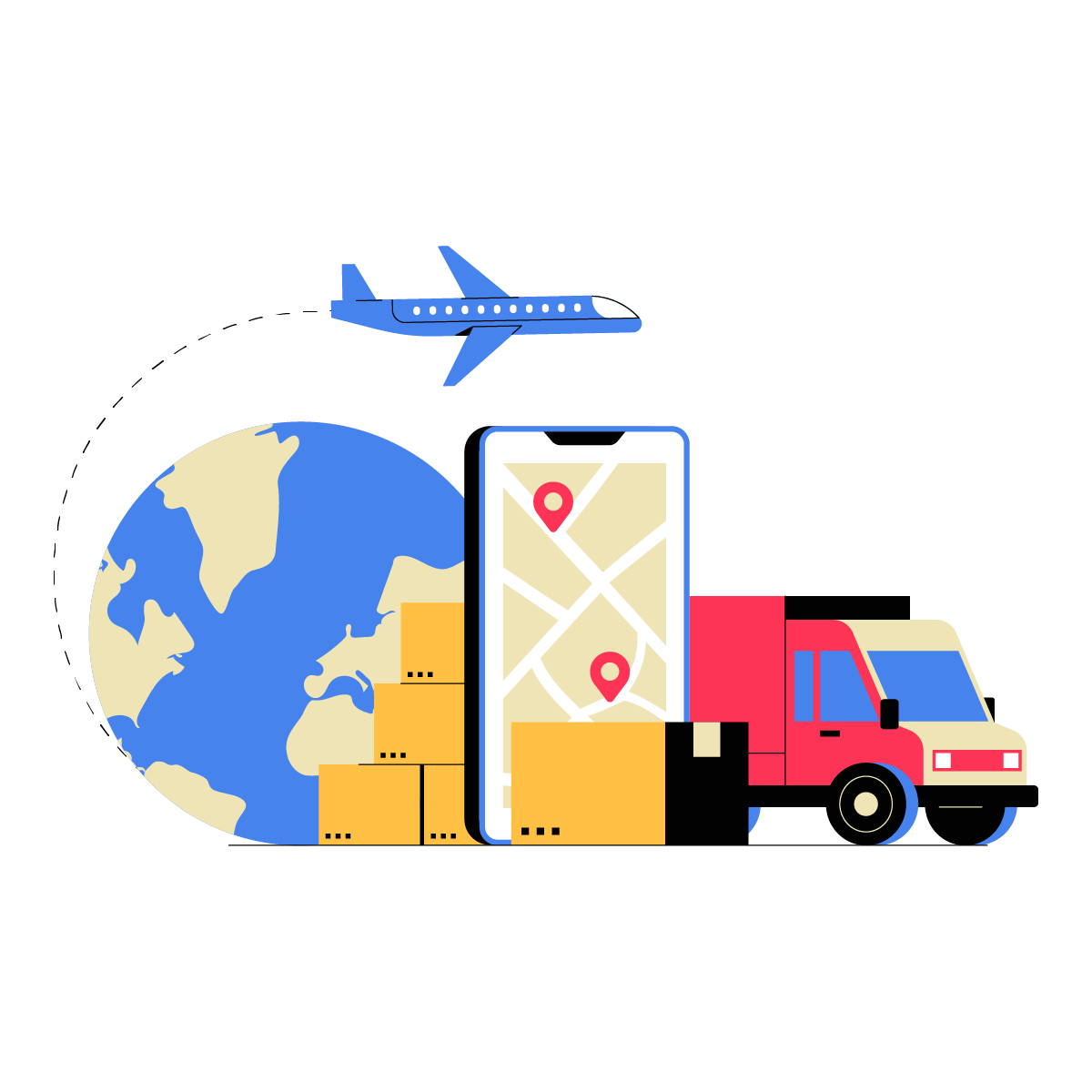 Shipping and Delivery Animations Set - JSON, Lottie, MP4, GIF