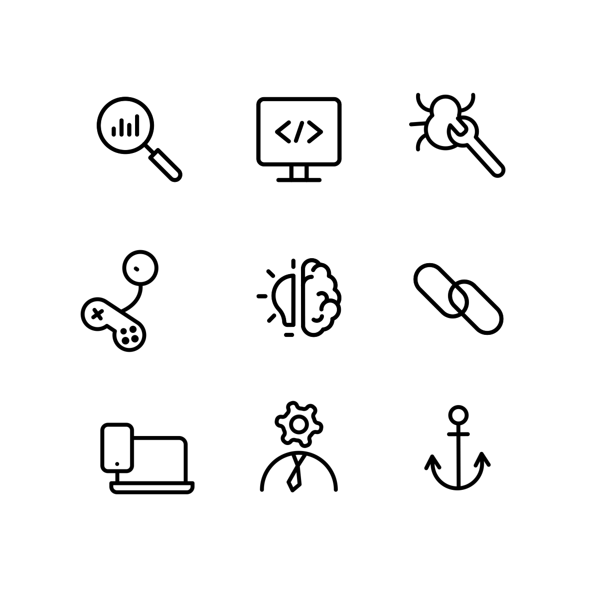 Web Development Animated Icons Set - JSON, Lottie, MP4, GIF