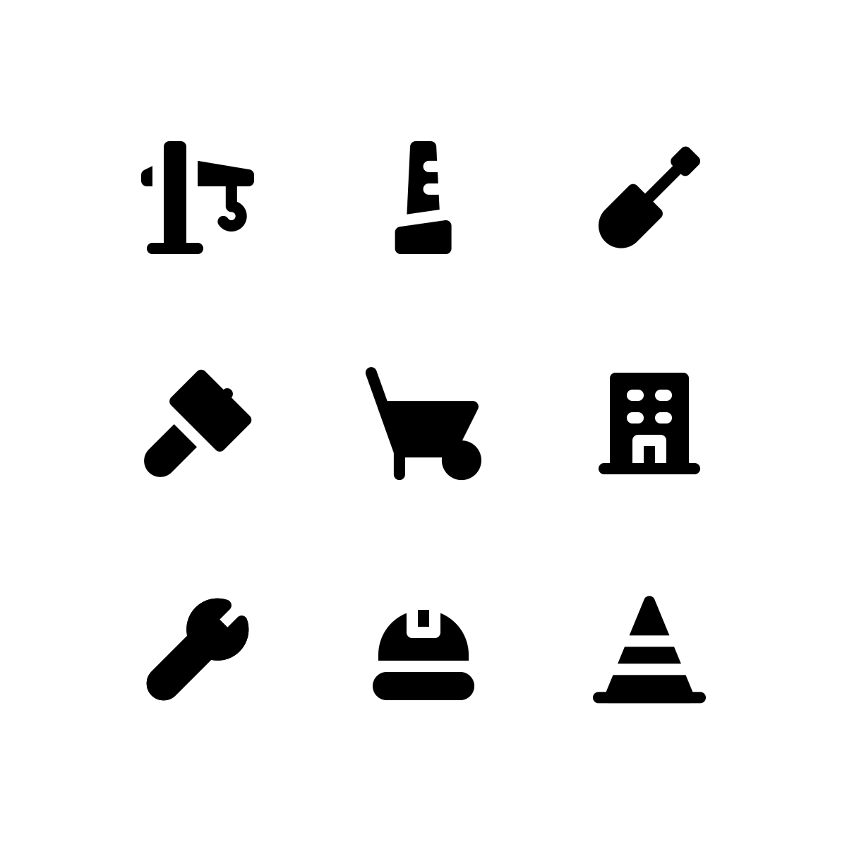 Construction Animated System Icons Set - JSON, Lottie, MP4, GIF