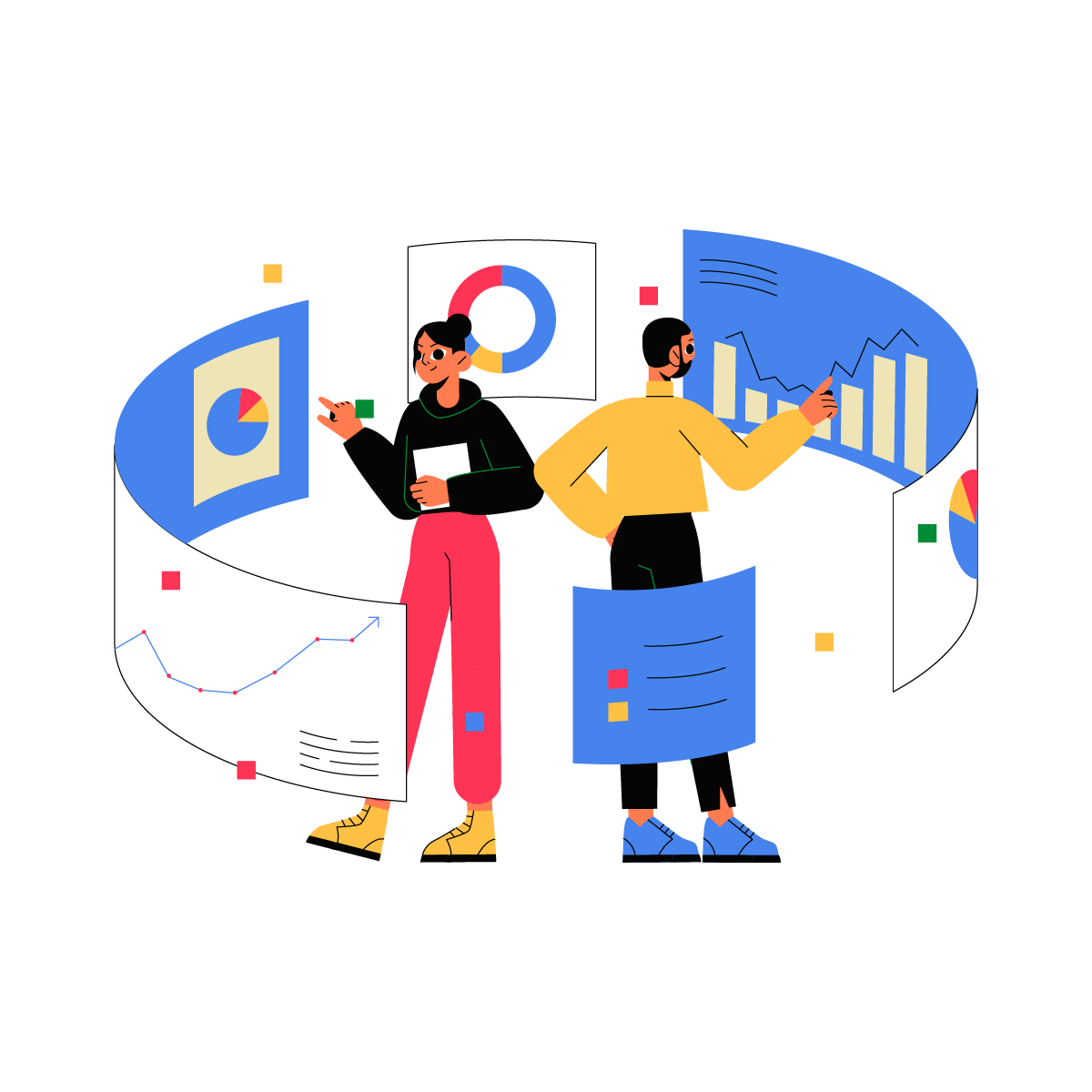 Data Science Animations Set - JSON, Lottie, MP4, GIF