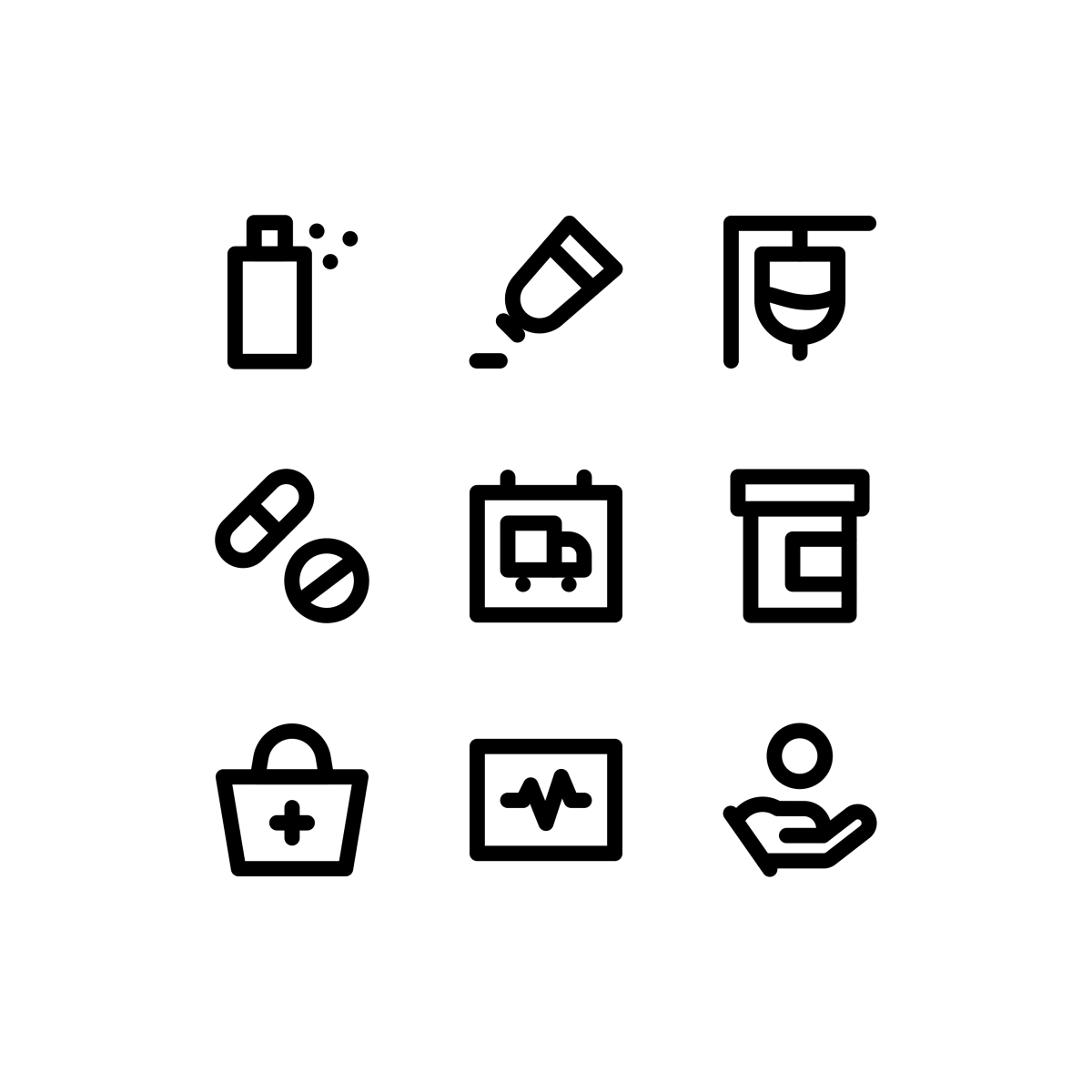 Medical Animated System Icons Set - JSON, Lottie, MP4, GIF