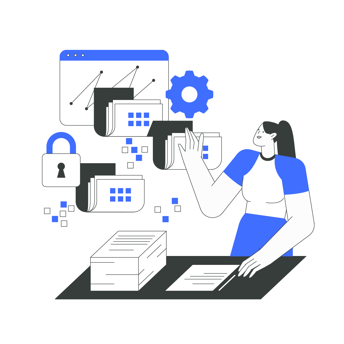 Data Analysis Animations Set - JSON, Lottie, MP4, GIF