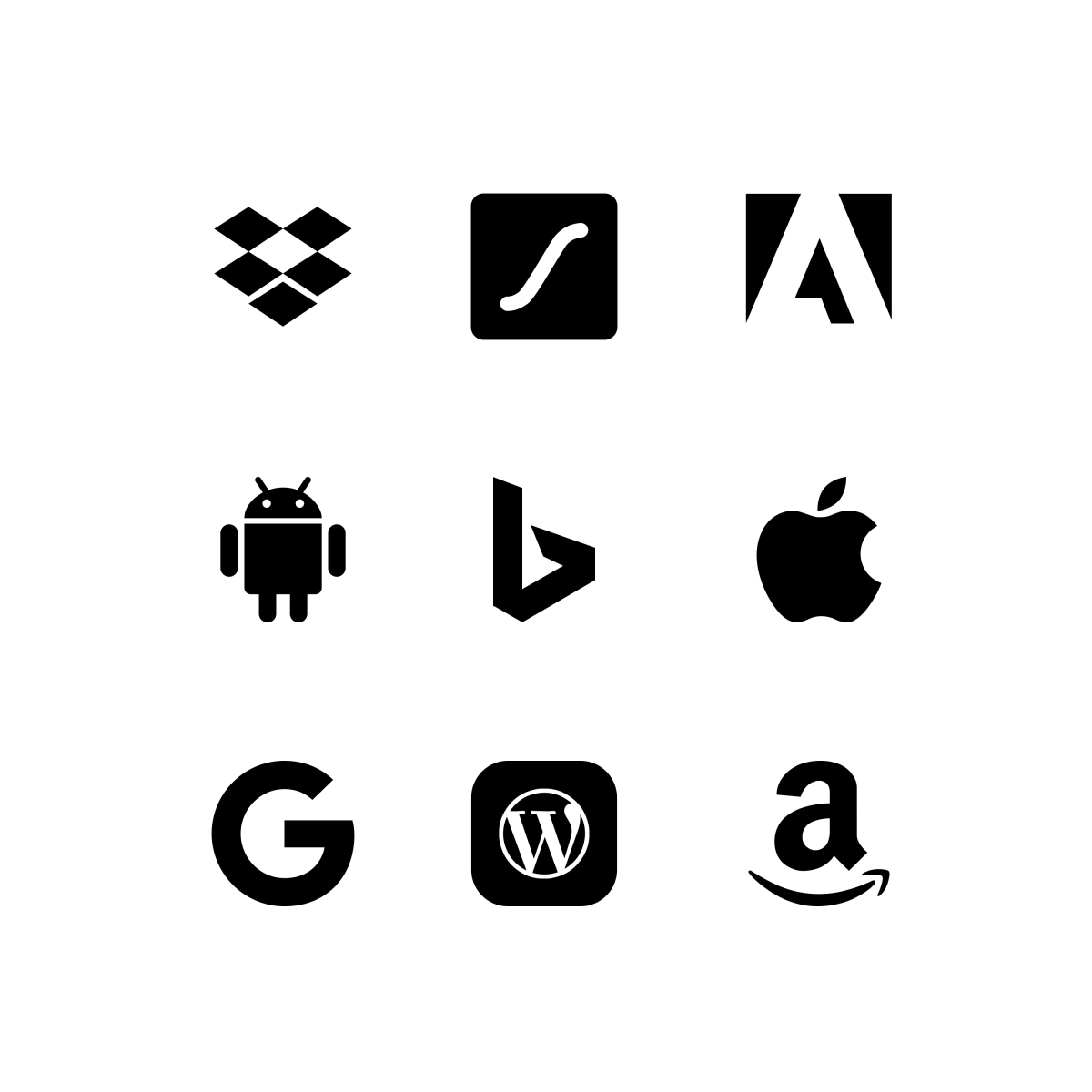 Brand Logos Animated Icon Pack Set - JSON, Lottie, MP4, GIF