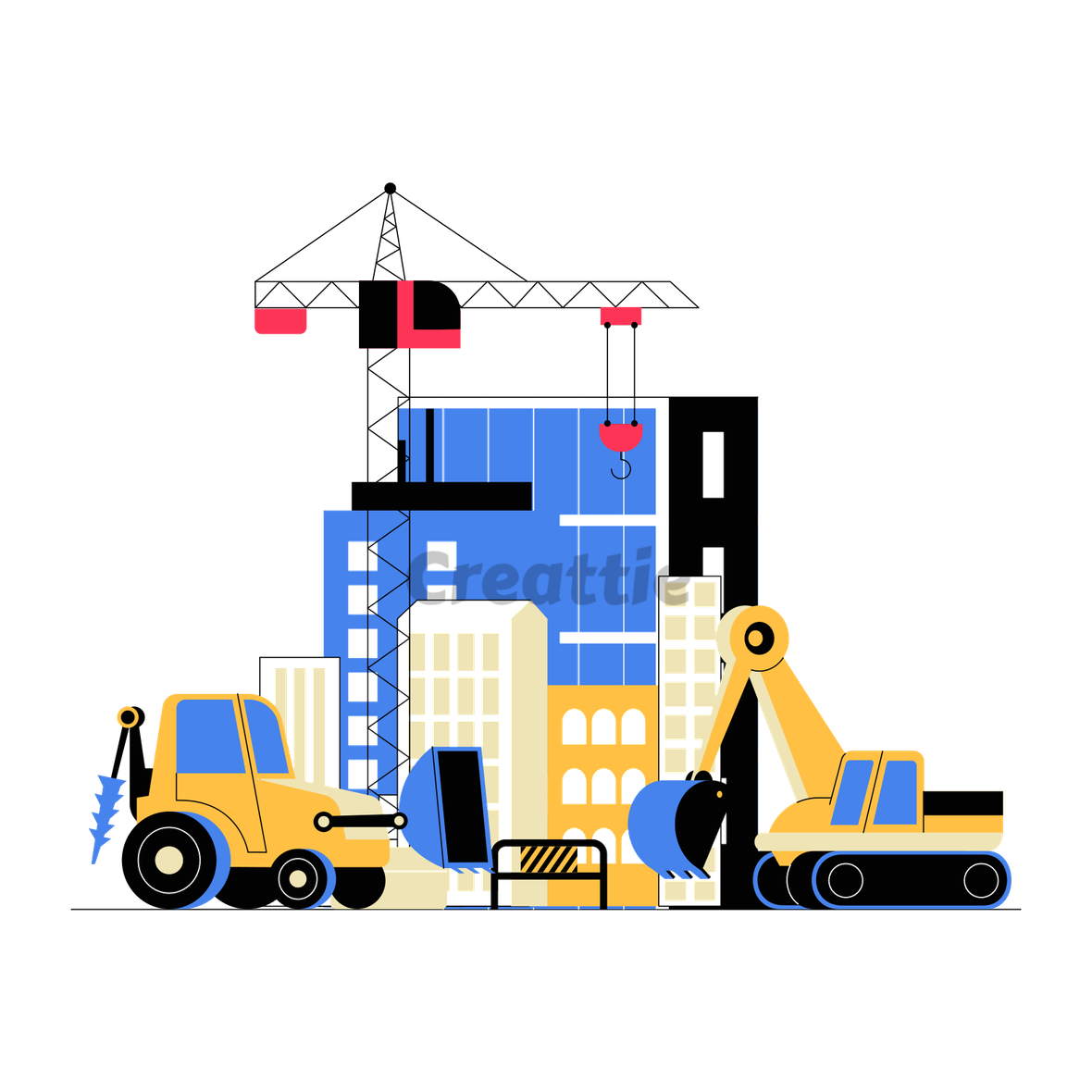 Download Building Construction animation in Lottie JSON