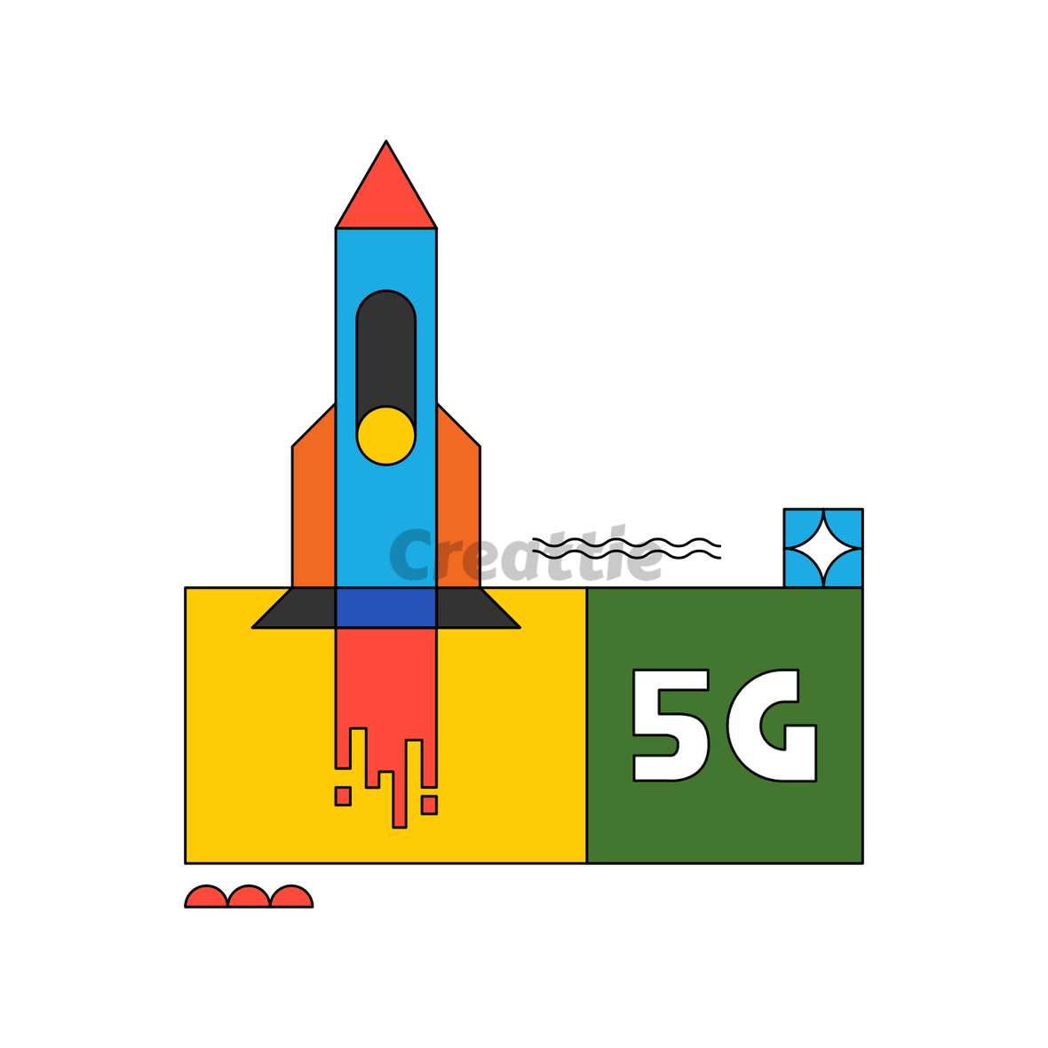 Download 5G Liftoff animation in Lottie JSON