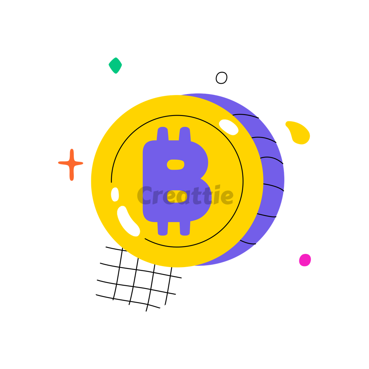 Download Bitcoin animation in Lottie JSON