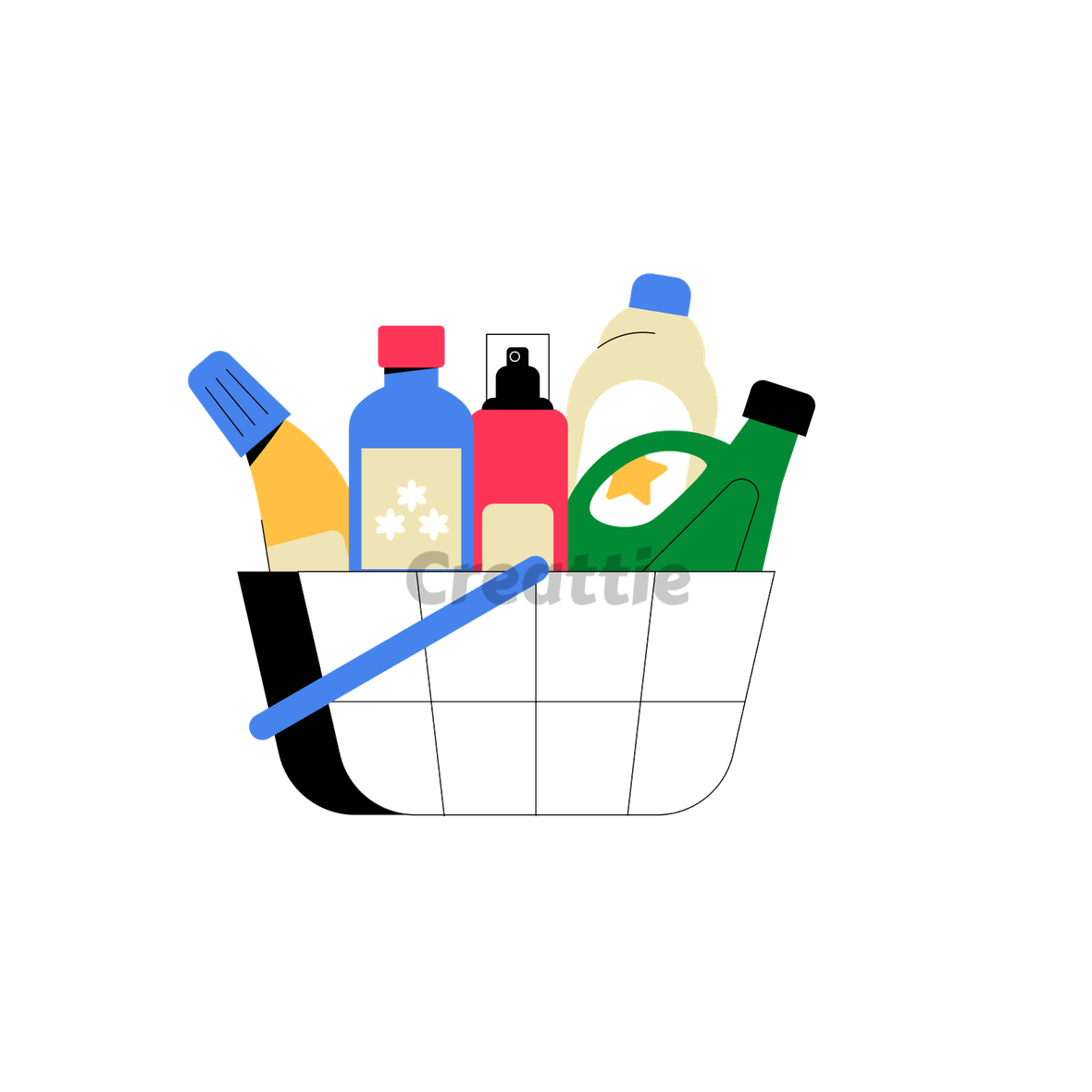Download Cleaning Caddy animation in Lottie JSON