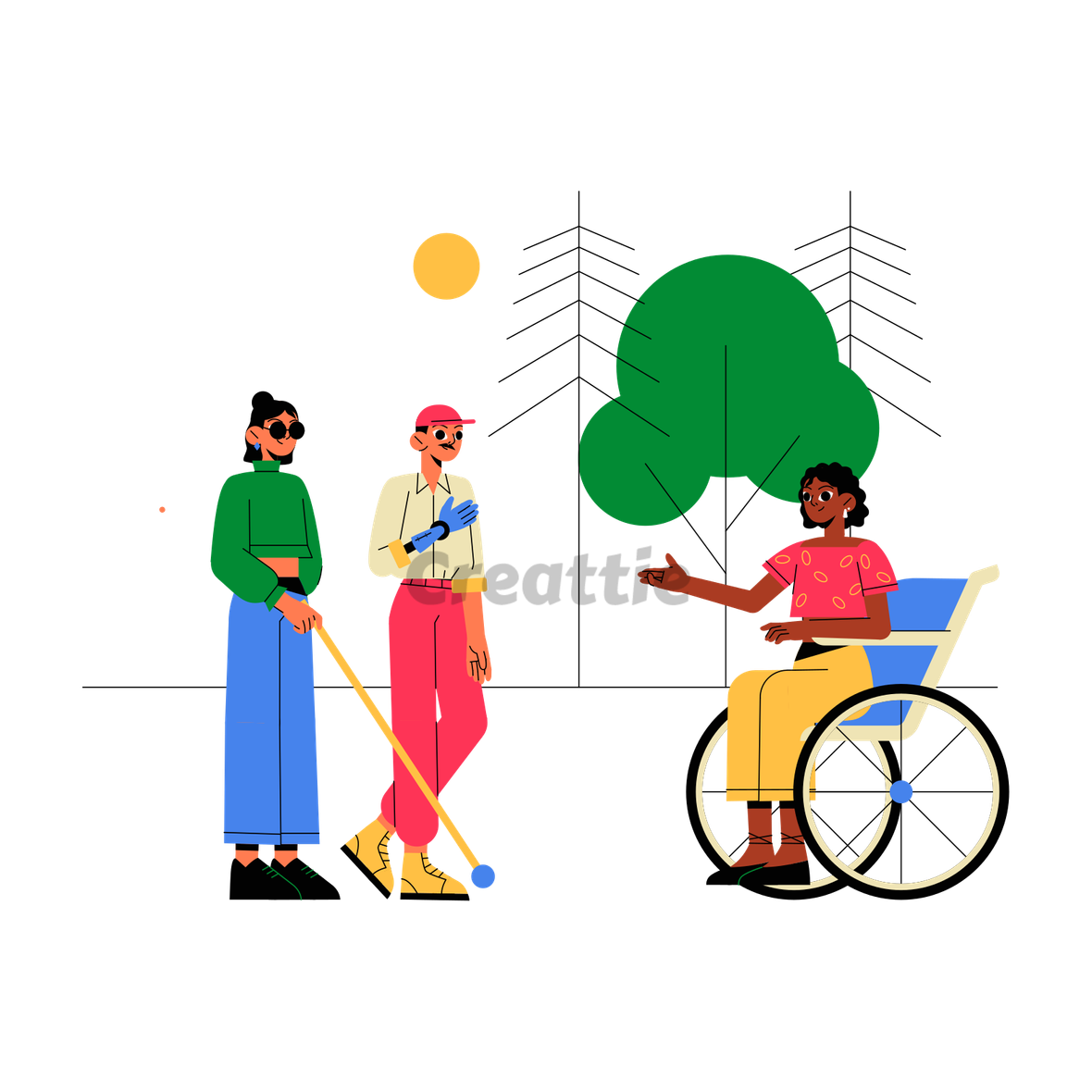 Download Diversity Across Disability animation in Lottie JSON