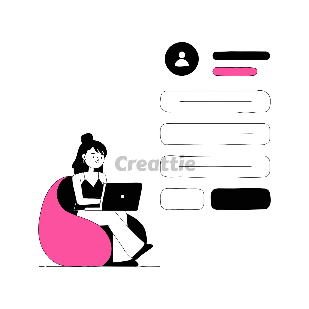 Download Profile Information animation in Lottie JSON