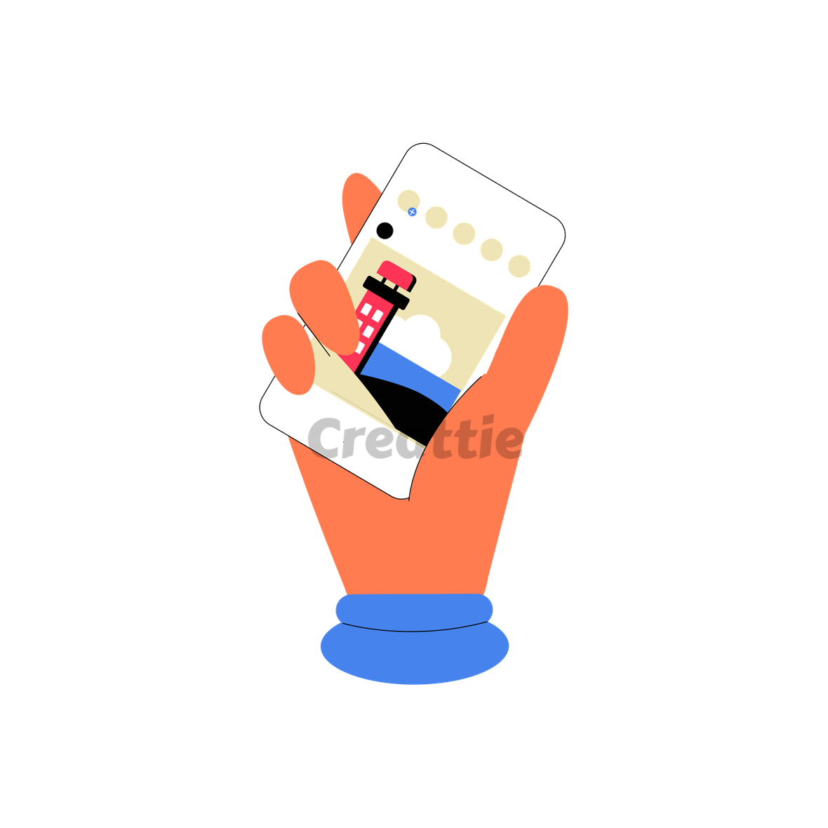 Download Holding Phone animation in Lottie JSON