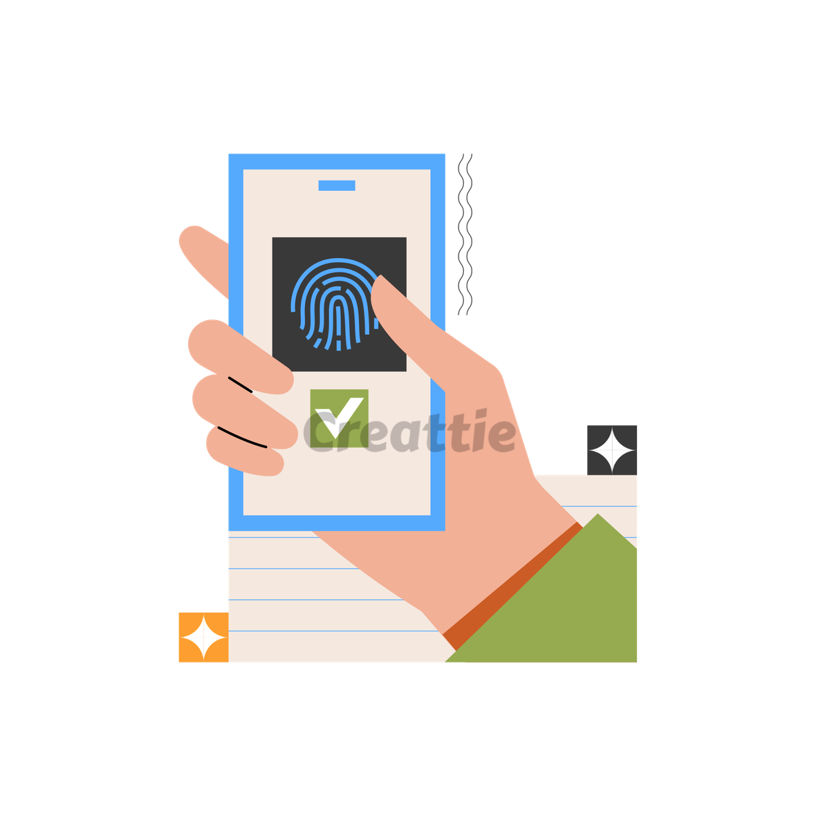 Download Biometric Authentication Animation In Lottie Json