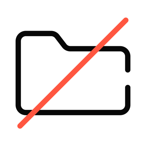 Download Folder Slash animated Icons in JSON Lottie