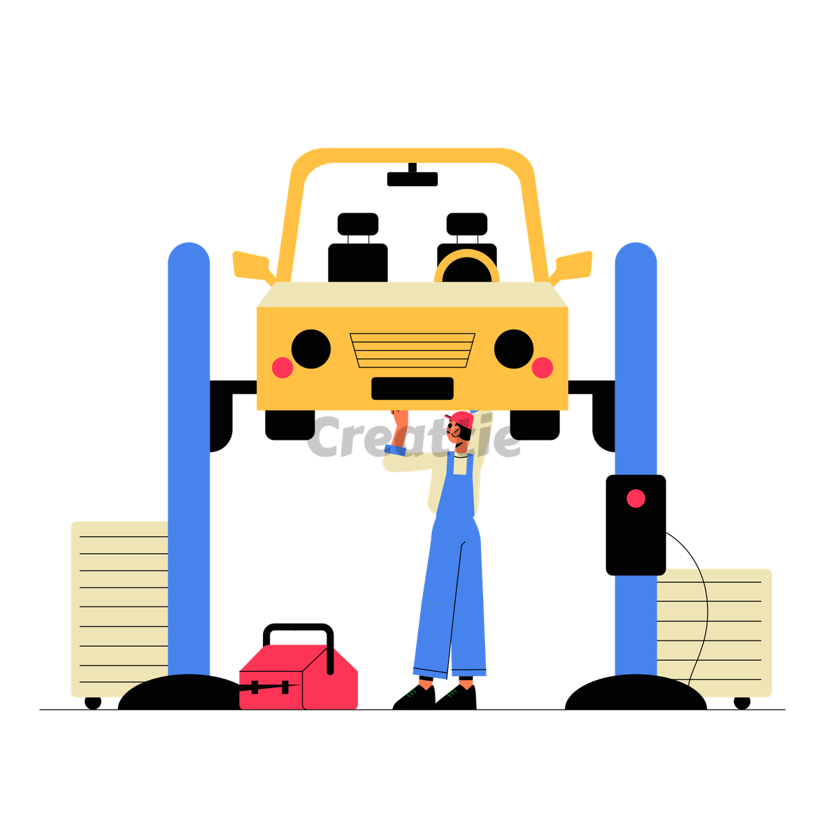 Download Car Repair animation in Lottie JSON