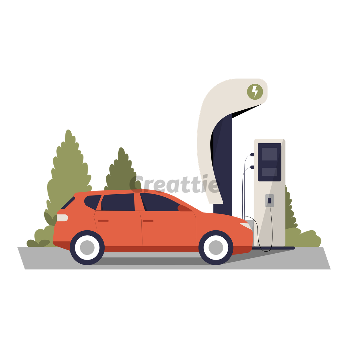 Download Electric Car Charging animation in Lottie JSON