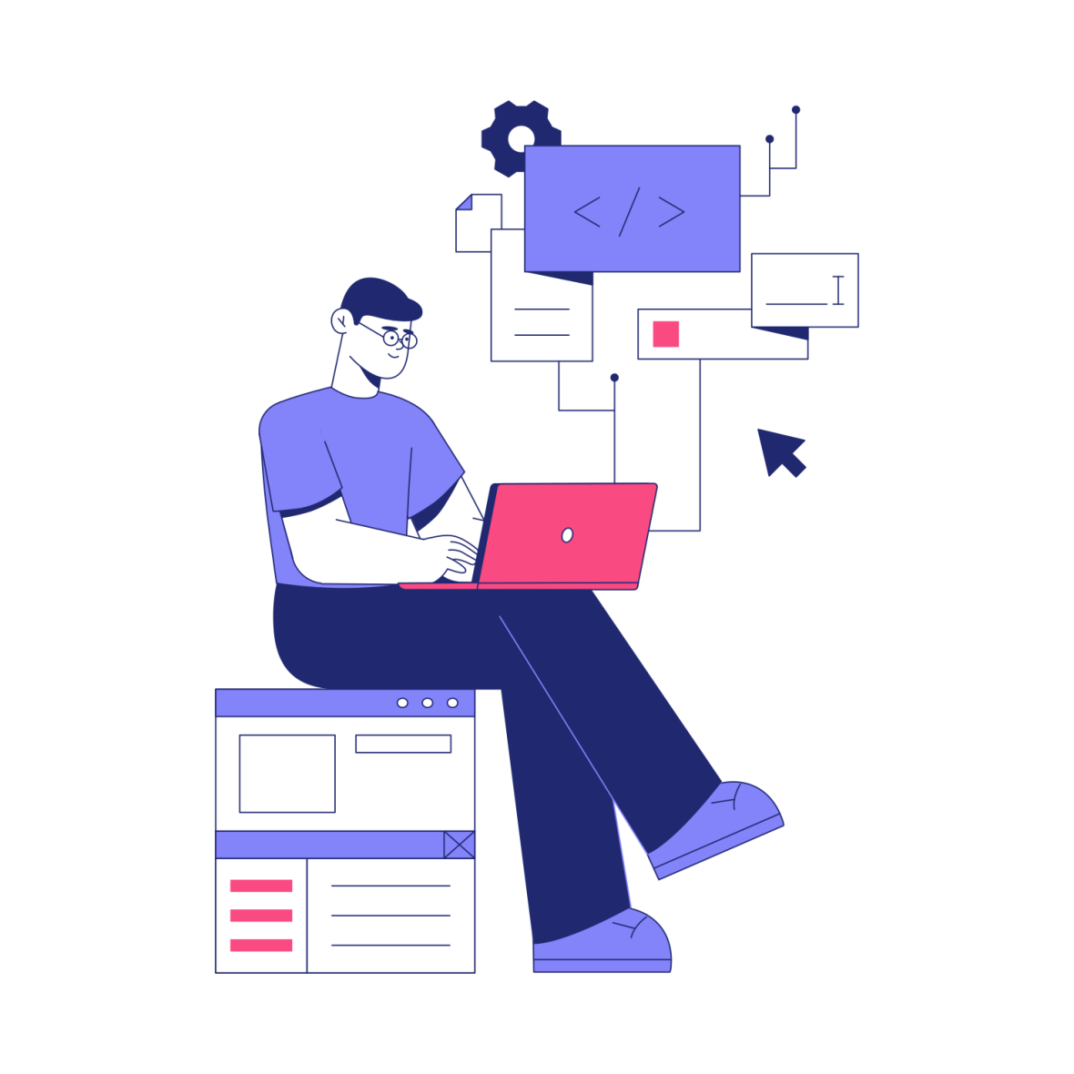 Download Developer Coding animation in Lottie JSON