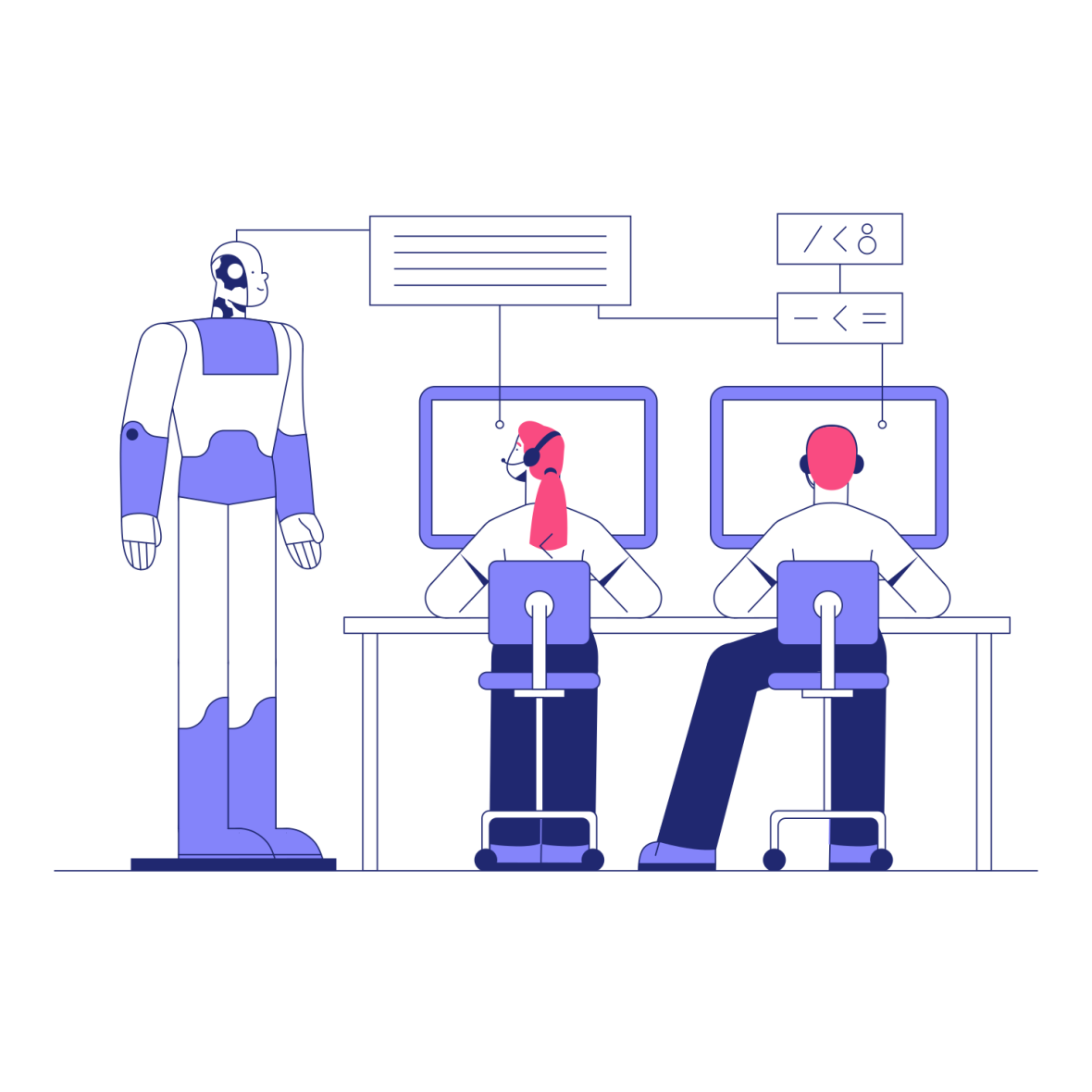 Download Office Robot animation in Lottie JSON