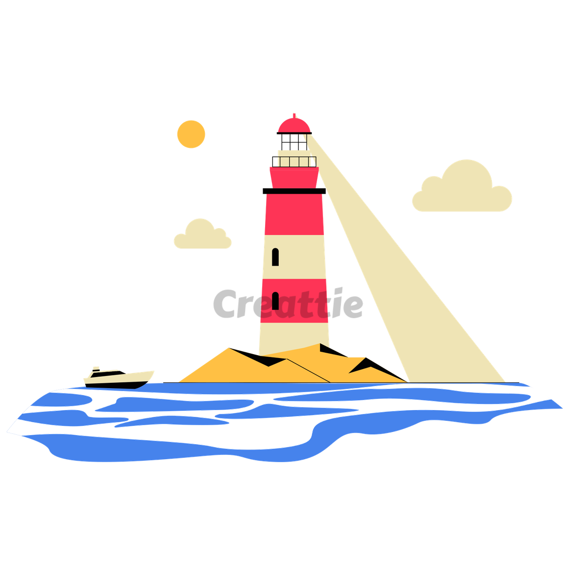 Download Lighthouse animation in Lottie JSON