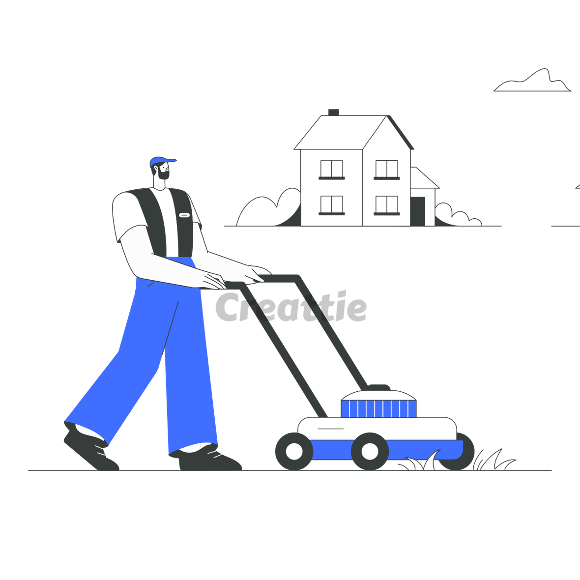 Download Lawn Mower animation in Lottie JSON