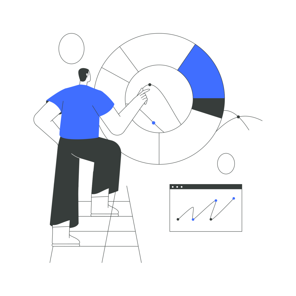 Download Analyzing Infographics animation in Lottie JSON