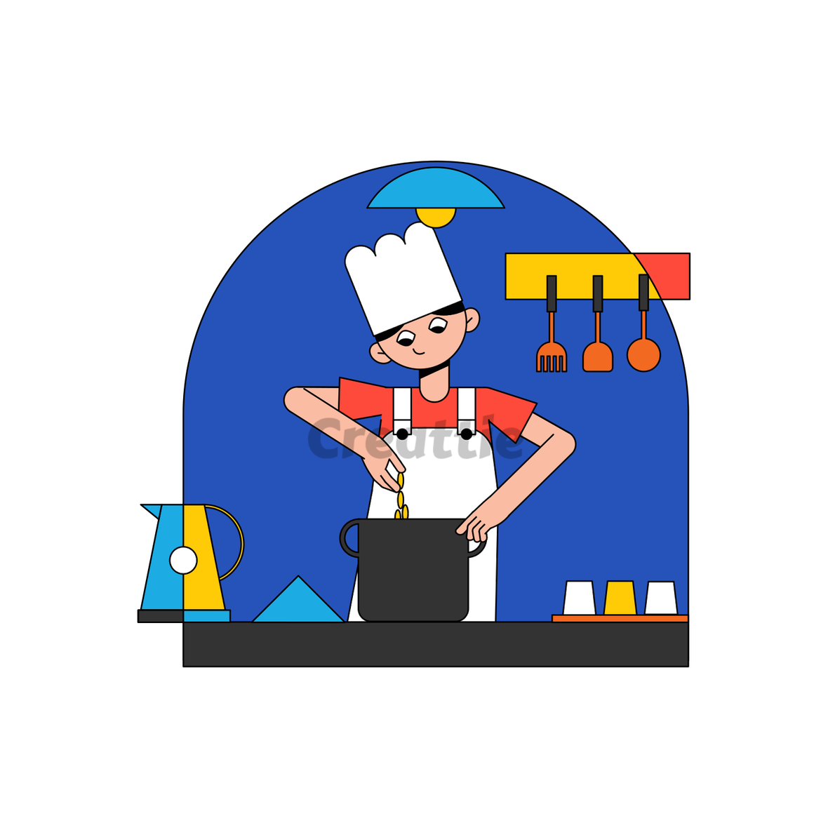 Download Salting Dish animation in Lottie JSON