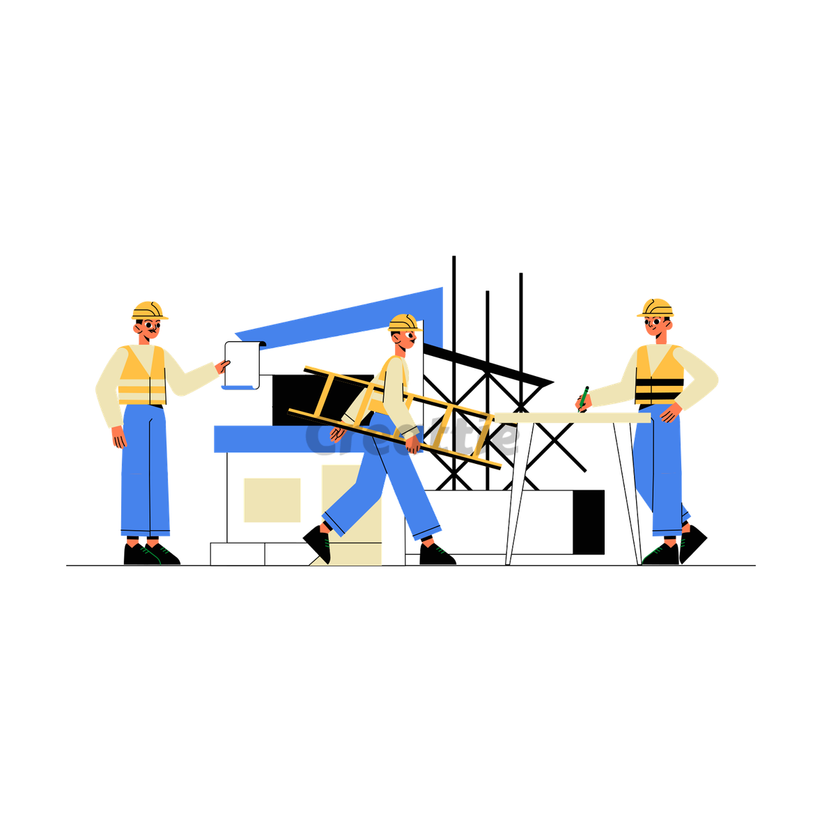 Download Construction Site animation in Lottie JSON