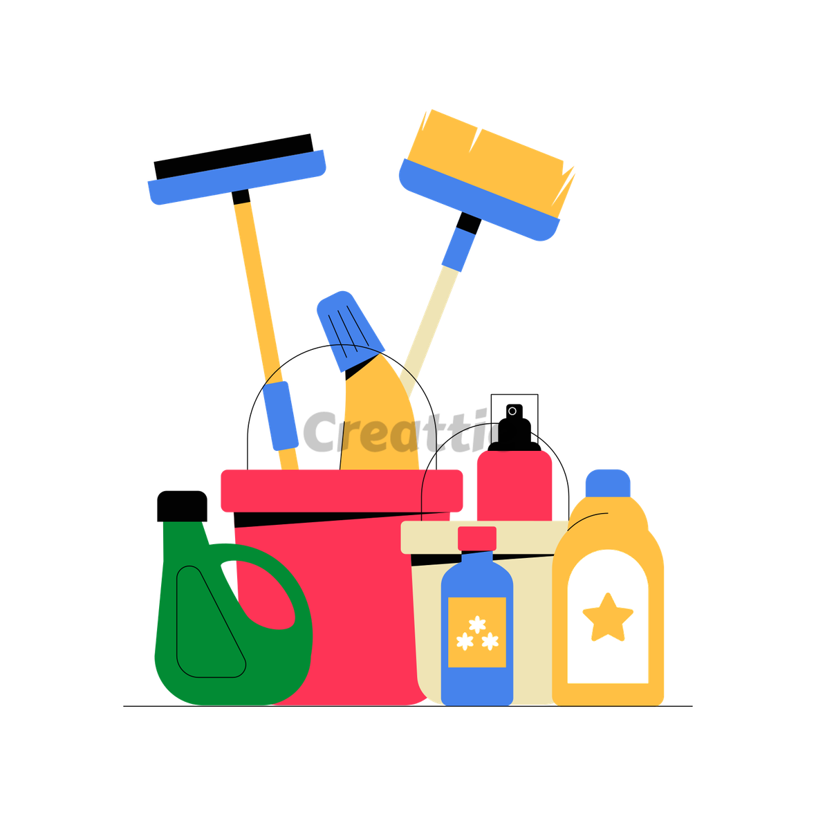 Download Surface Cleaning Products animation in Lottie JSON