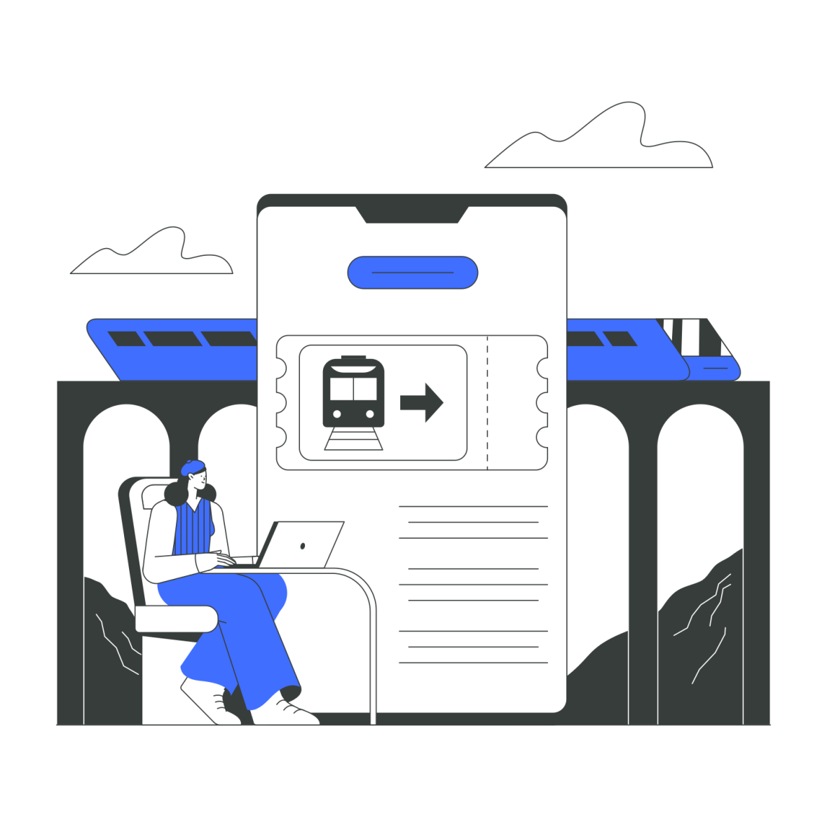 Download Metro Ticket Office animation in Lottie JSON