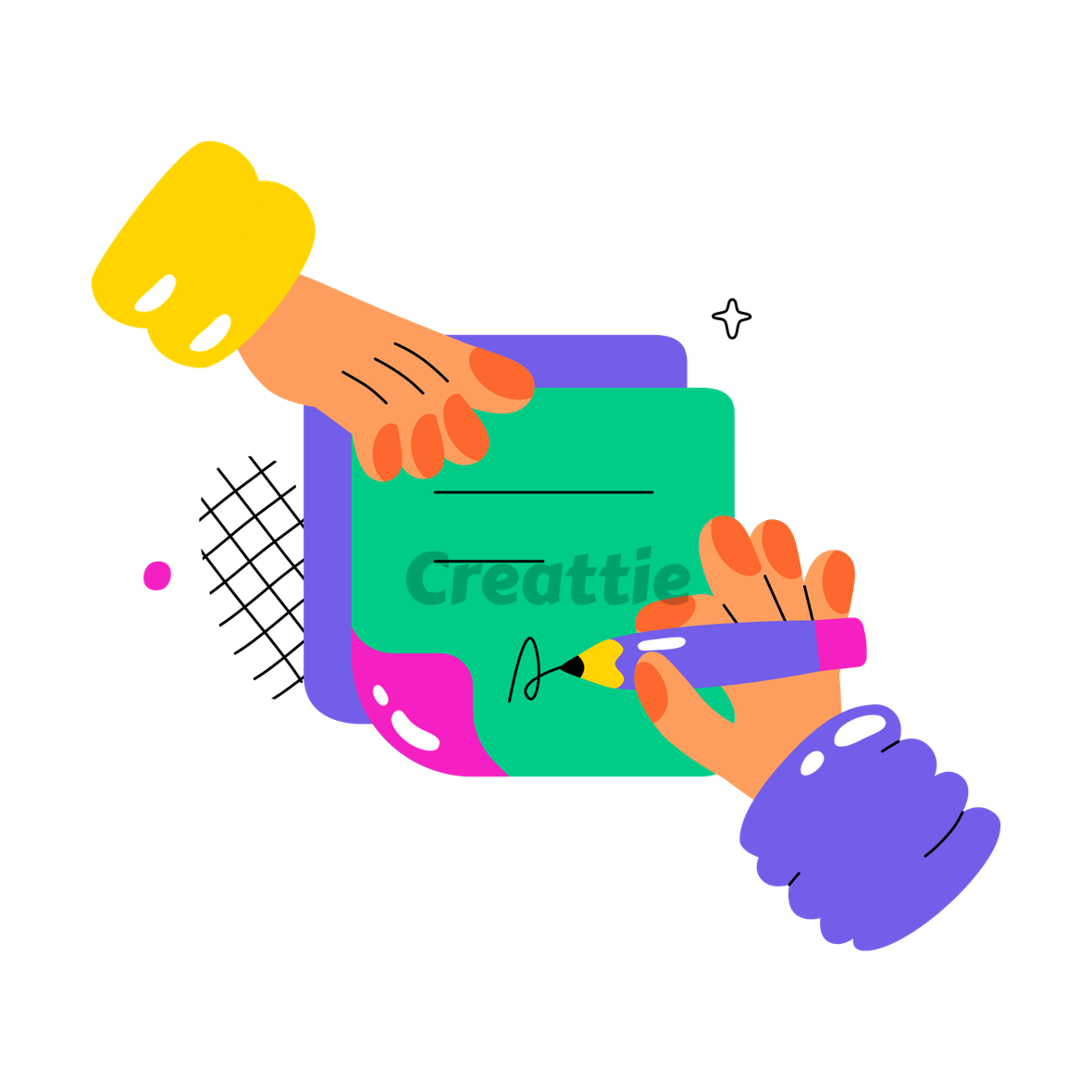 Download Signing Contract animation in Lottie JSON