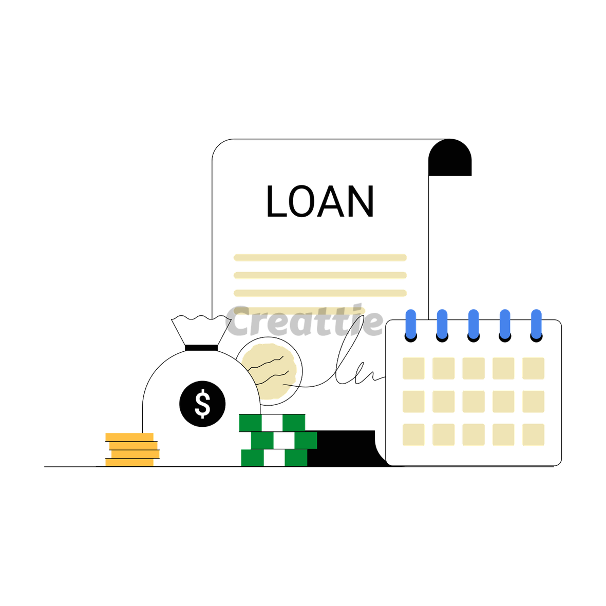 Download Loan Agreement animation in Lottie JSON