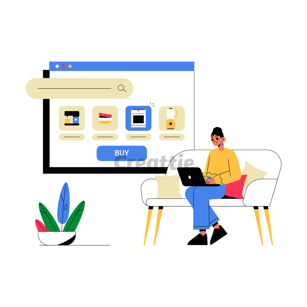 Download Online Electronics Store animation in Lottie JSON