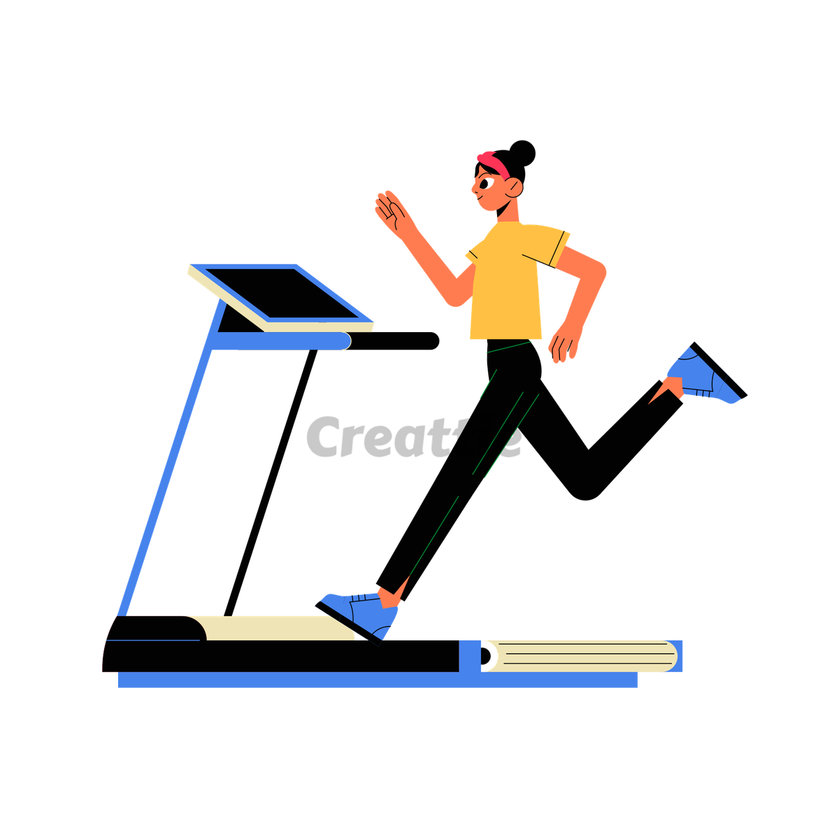 Download Running on Treadmill animation in Lottie JSON