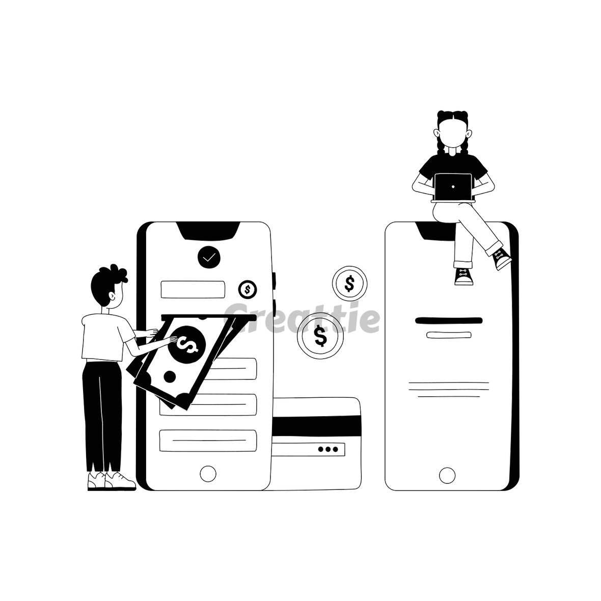 Download Mobile Money Transactions animation in Lottie JSON