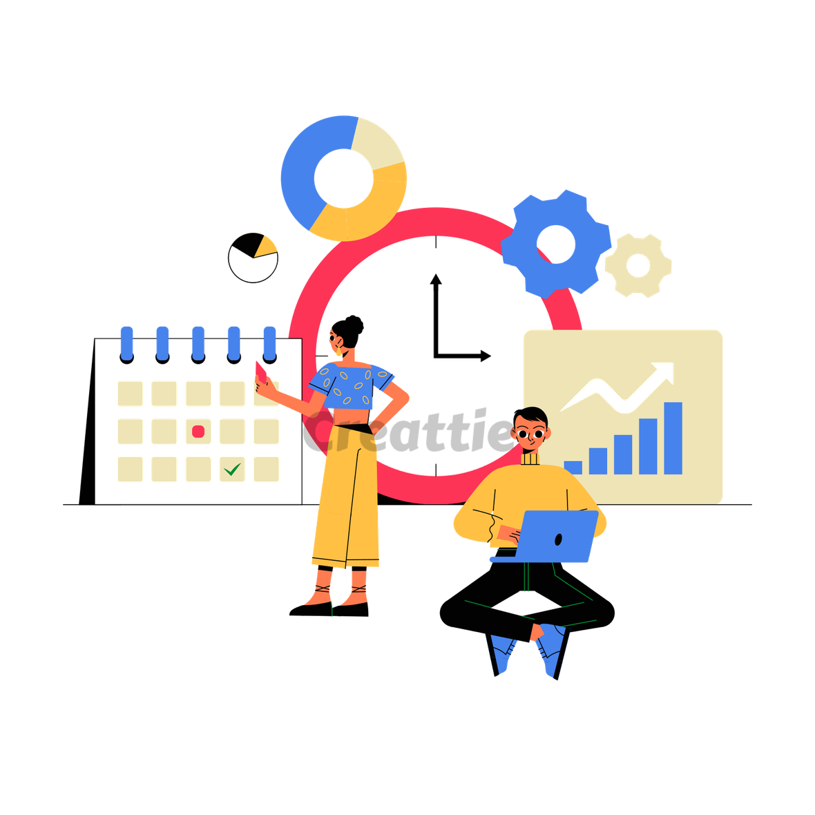 Download Project Scheduling animation in Lottie JSON