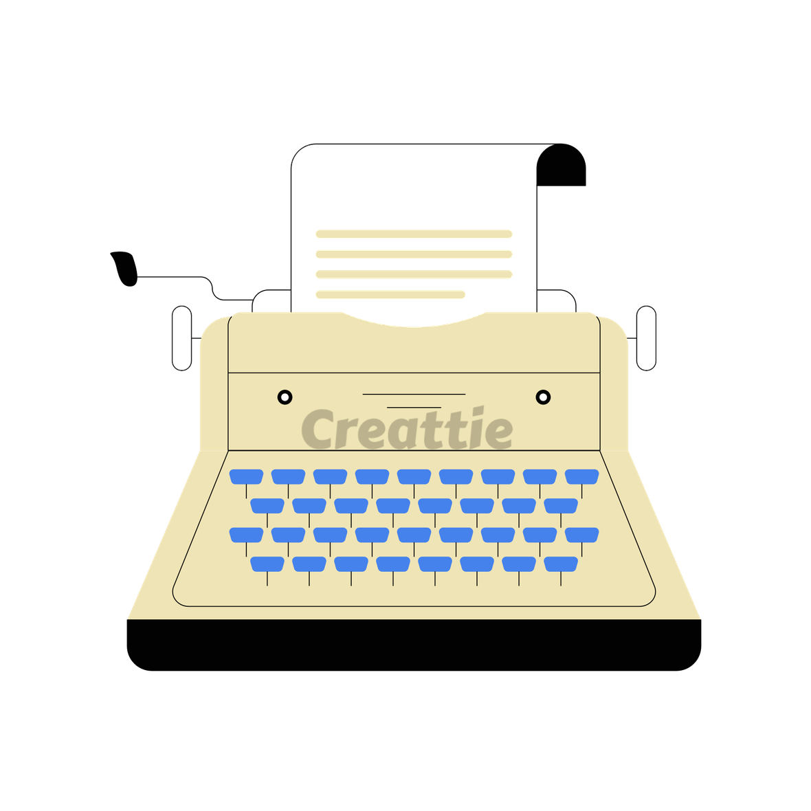 Download Typewriting Machine animation in Lottie JSON