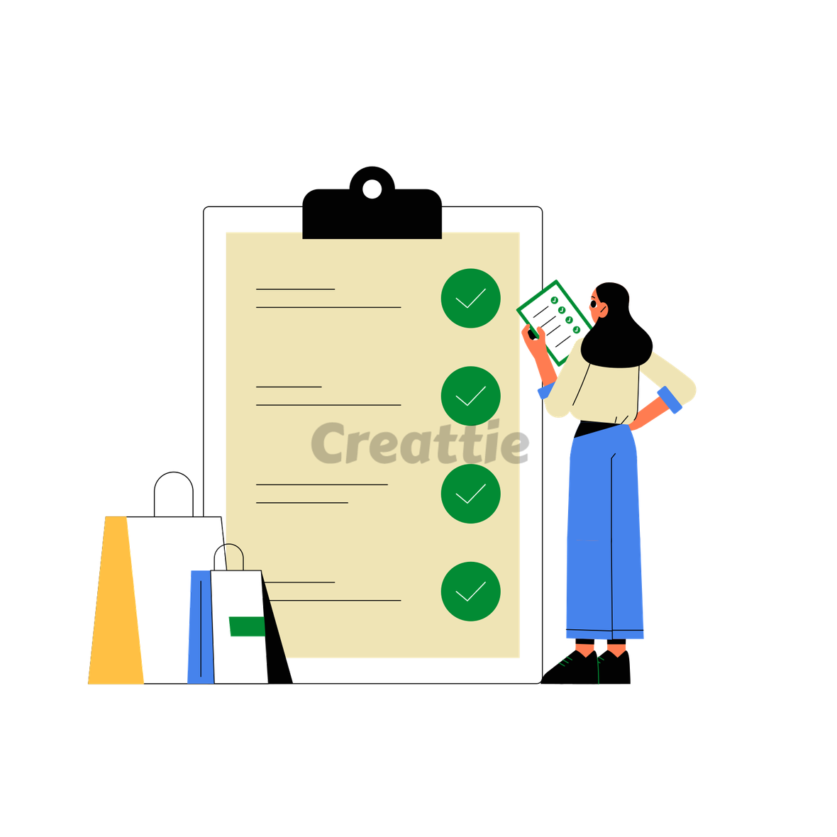 Download Shopping Checklist animation in Lottie JSON