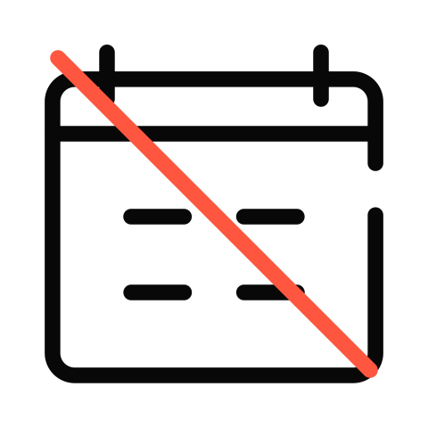 Download Calendar Slash animated Icons in JSON Lottie
