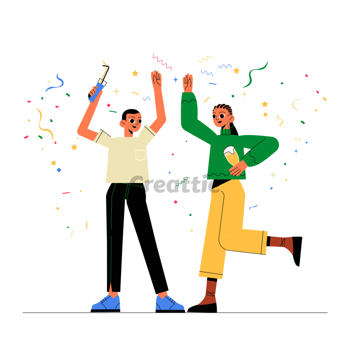 Download Celebrating Success animation in Lottie JSON