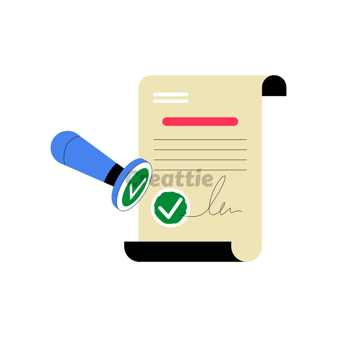 Download Certified Document animation in Lottie JSON