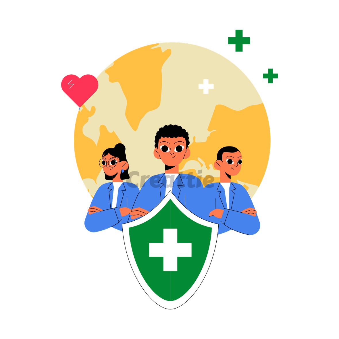 Download Global Healthcare animation in Lottie JSON